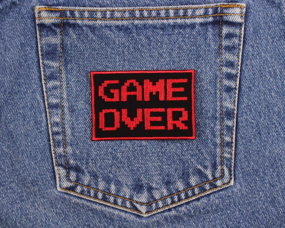 Game Over Patch - Made in USA - 8 Bit Video Game Patch - 80s Nostalgia ...
