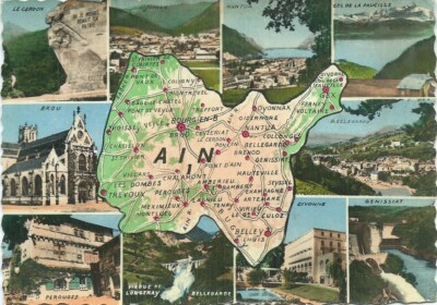 CARTE POSTALE ANCIENNE de l'AIN (01) - LE DEPARTEMENT- | eBay