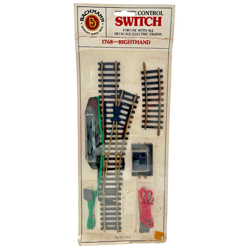 Vintage 1970s Bachmann REMOTE CONTROL SWITCH Track Set HO Scale 1768 ...