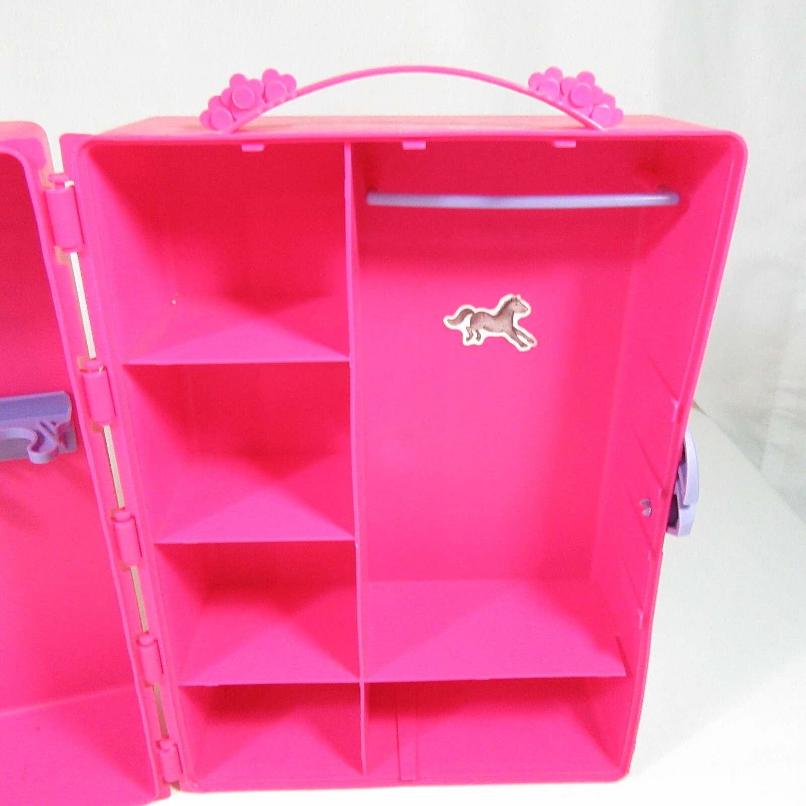 Barbie 1998 Vintage Wardrobe Case Fashion Doll Trunk Pink Handle style ...