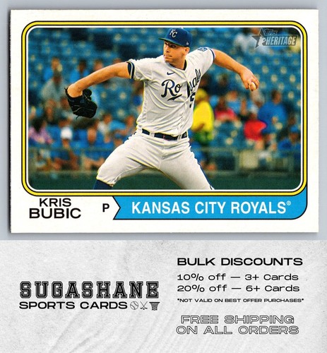 2023 Topps Heritage High Number 598 Kris Bubic Royals Baseball Card | eBay