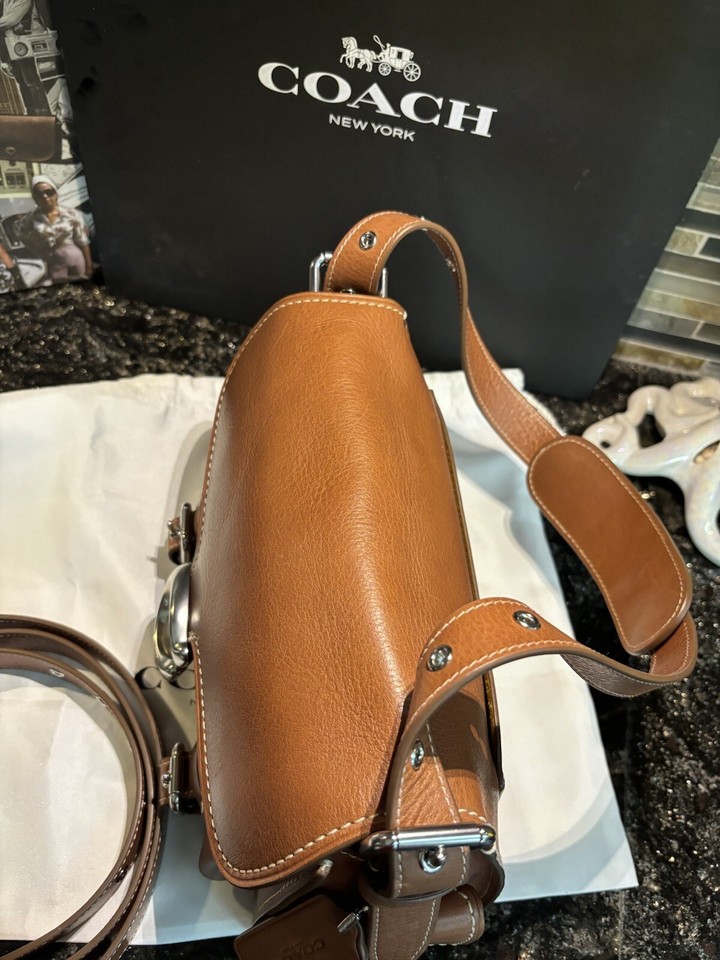 COACH Cargo Soft Western Tabby Shoulder Bag Burnished Amber Grain ...