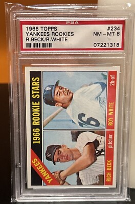 1966 Topps #234 Rich Beck / Roy White PSA 8 RC Rookie Yankees Rookies ...