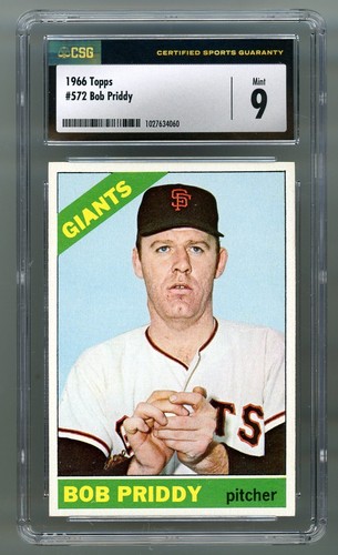 1966 Topps #572 Bob Priddy CSG 9 MINT #1027634060 | eBay