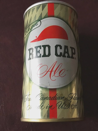 Red Cap Ale Beer Can, Empty 12oz Pull Tab Beer Can, Natick, MASS. 1960 ...