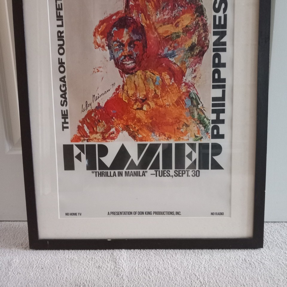 Original Boxing Poster Framed Muhammad Ali Joe Frazier Thrilla In ...