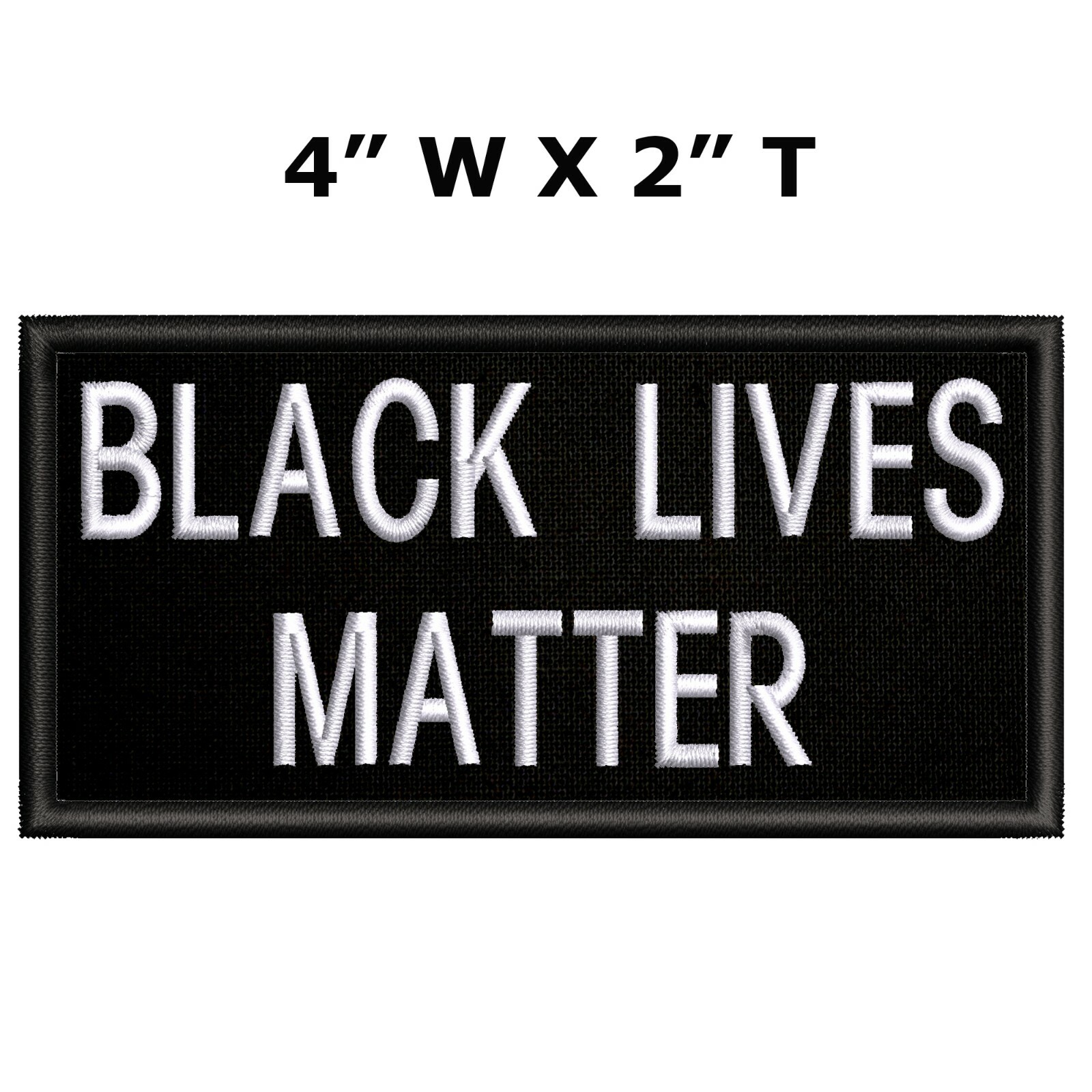 Black Lives Matter Hook Patch BLM Racial Equality Protest I Can't ...