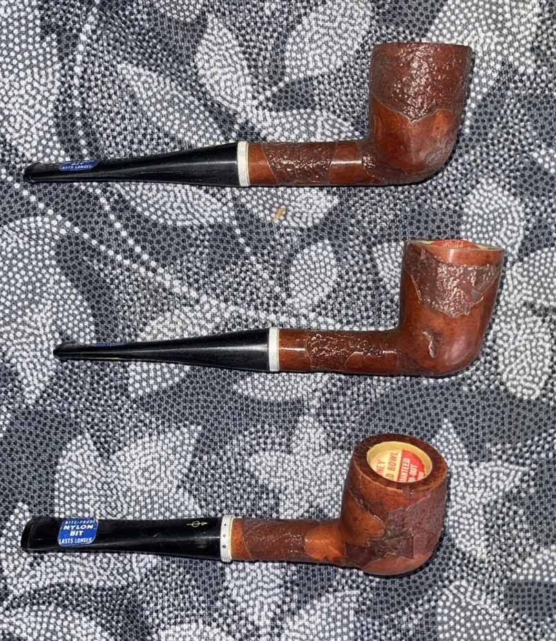 12 Vintage NOS Yello Bole Air Control Briar Wood Tobacco Pipes Nylon Bit Honey | eBay