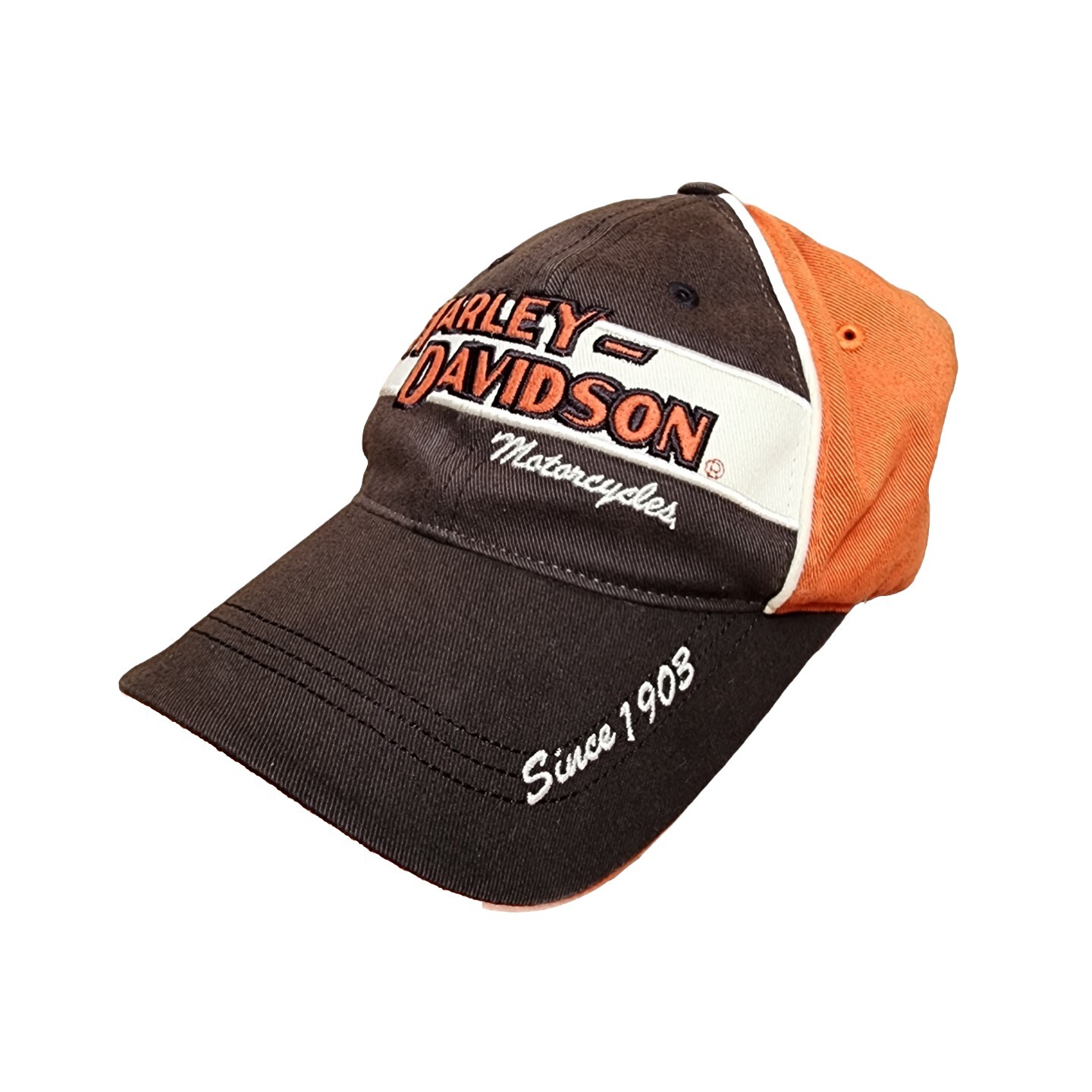 Harley Davidson Hat Low-Rise Cap Fitted Brown/Orange … - Gem