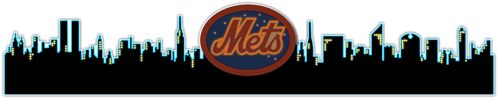 New York Mets Skyline Baseball Logo Vinyl Sticker Decal Cornhole Truck ...