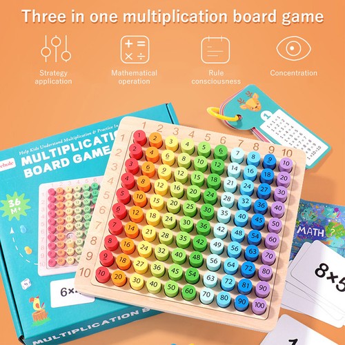 Montessori Multiplication Square Times Table Tray Math Educational ...