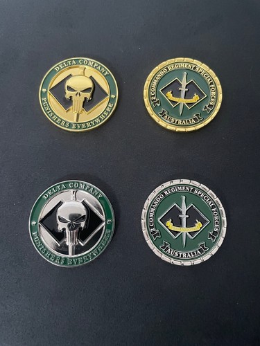 2 x 2 Commando Special Forces Delta Company Challenge Coin 2CDO ADF ...
