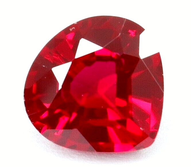 12.5X12.2mm Natural Certified Flawless Burmese Red Ruby Pear Cut Loose ...