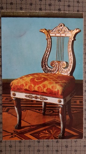 Soviet Postcard 1975 Russian furniture Chair painted with gilding 1809 ...