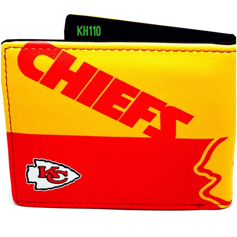 NFL Kansas City Chiefs Men's Printed Logo Leather Bi-Fold Wallet | eBay
