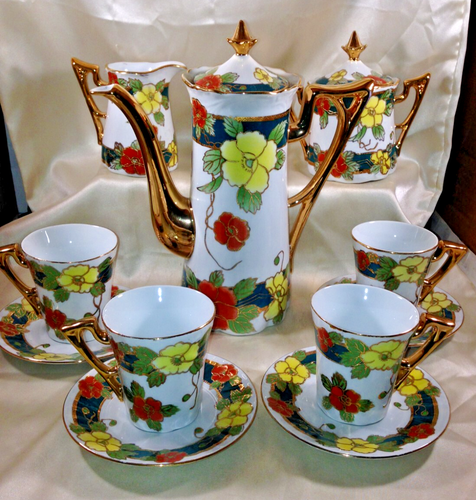 Vintage Regal Fine Porcelain Tea Set Gold Accent Floral | eBay