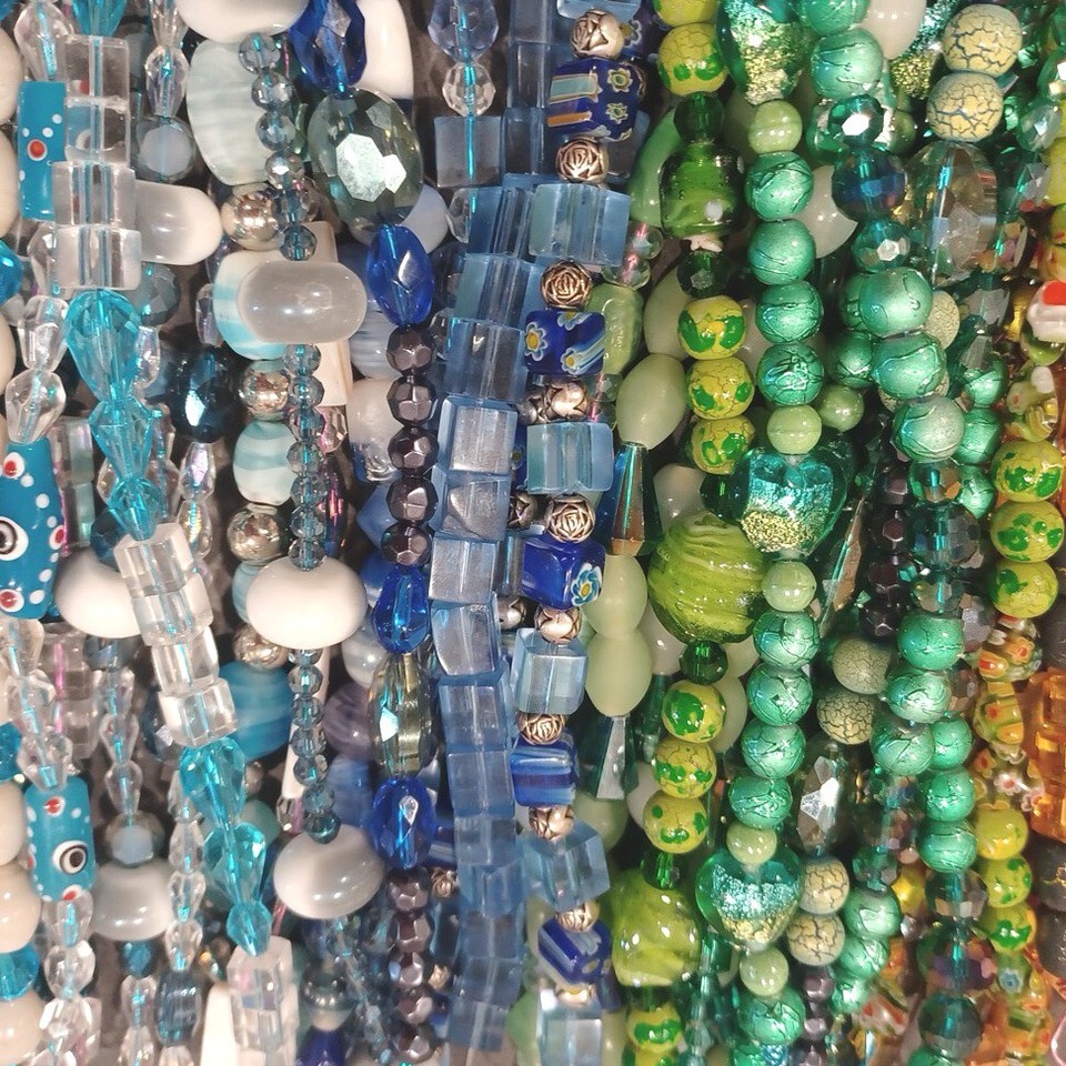 12x Glass bead strands beading lots jewelry making lot Crystal beads ...