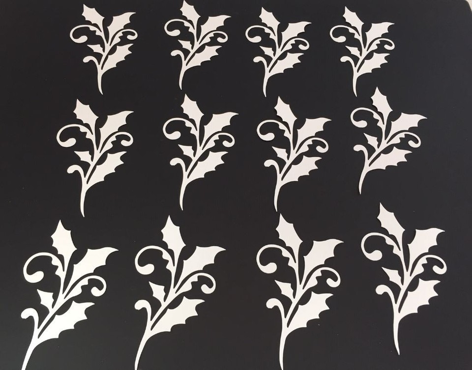 Tim Holtz Die Cuts * Seasonal Scroll* 12 White or Green Cardstock or 8 ...