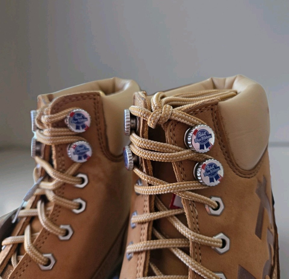 Men's Pabst x Timberland Pro Waterproof Boots Pabst Blue Ribbon | eBay