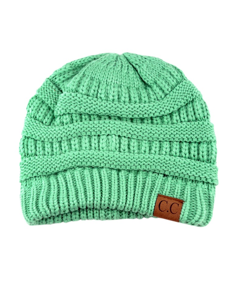 Hot item! CC Beanie New Women's Knit Slouchy Thick Cap Hat Unisex Solid ...