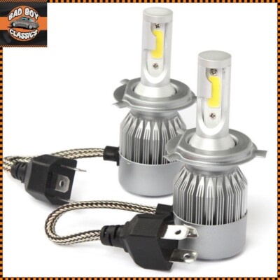 2x H4 LED Conversion Headlight Bulbs Kit High / Low Beam White 6000K ...