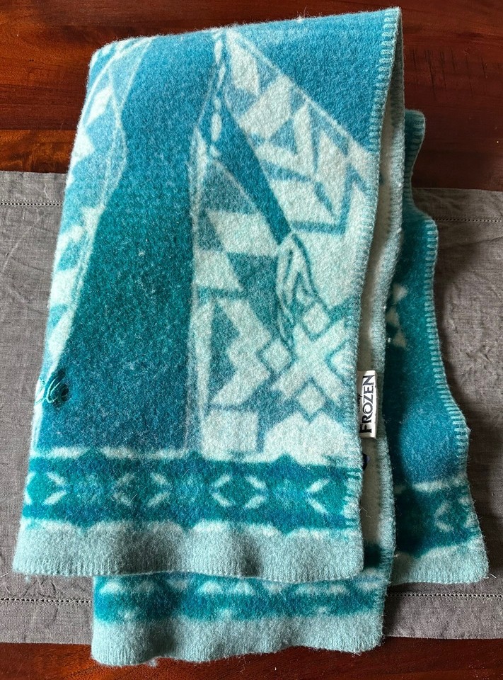 Disney Frozen Pendleton Woolen Mills Kids Blue Blanket SHRUNK READ 36 ...