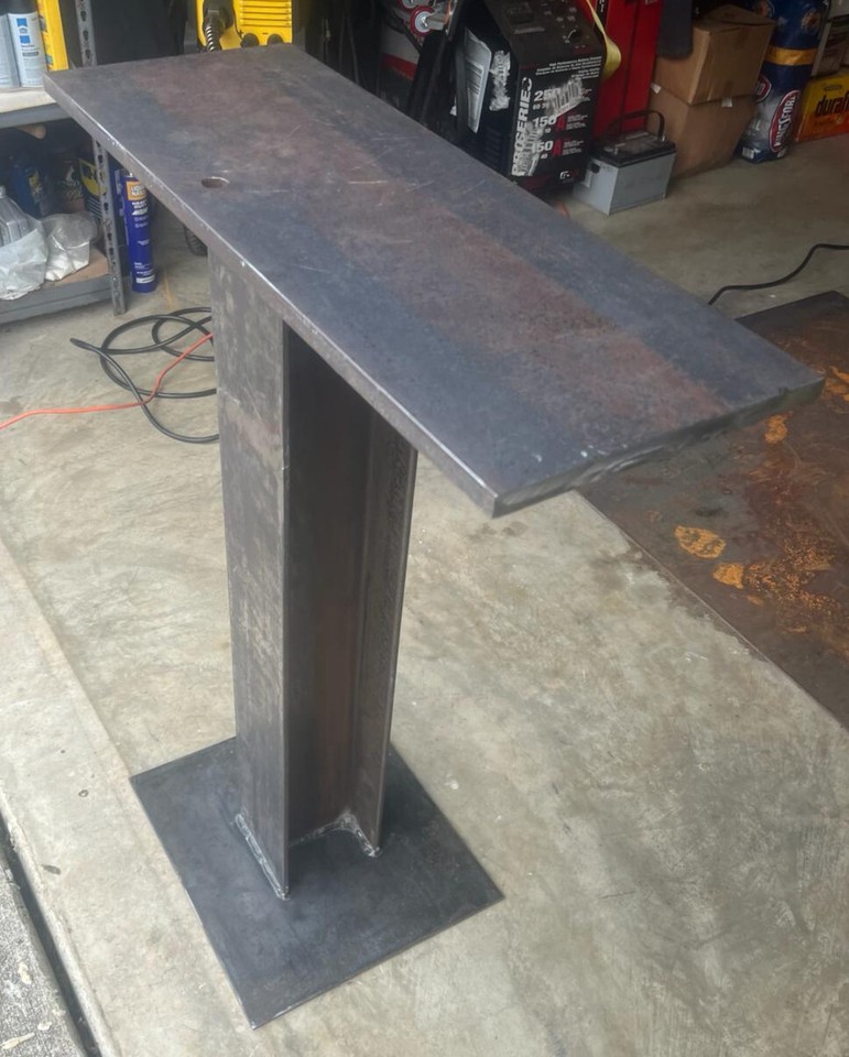 VISE STAND PEDESTAL, Heavy Duty I Beam Steel Stand, workbench, 33"x11 ...