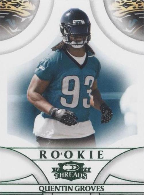 2008 Donruss Threads - Rookie Quentin Groves #226 Century Proof Green ...