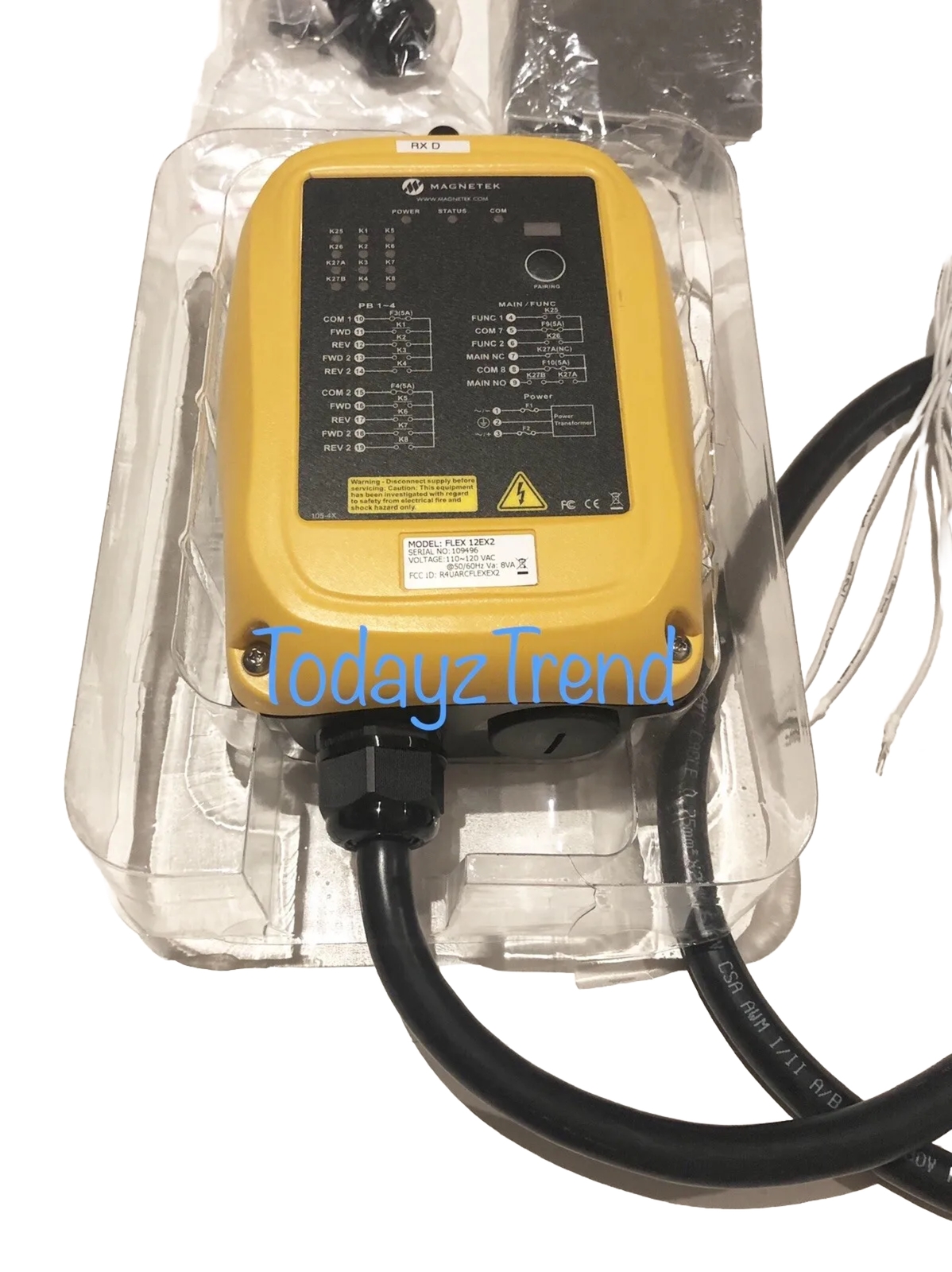 Magnetek Spare Receiver Handheld Remote Radio Unit Control Flex 12EX2 ...