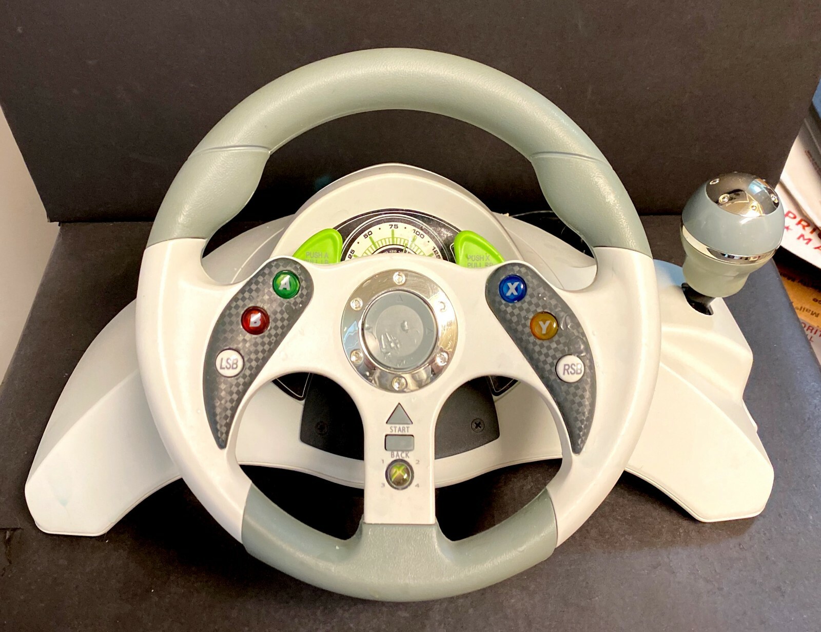 MadCatz MC2 Gameshark XBOX Video Game Racing Wheel and Pedal W/ Box | eBay