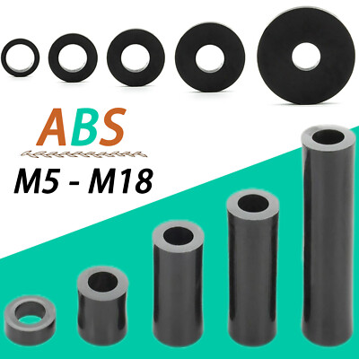 M5,M6,M7,M9, M11, M14,M16,M18 Nylon Plastic Spacers Standoff Black ...