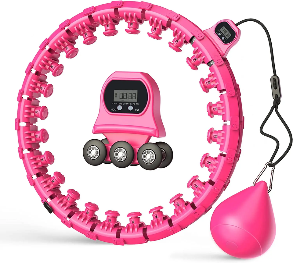 ZANOTY Smart Weighted Hula Hoop With Digital Counter 24 Knots Fitness ...