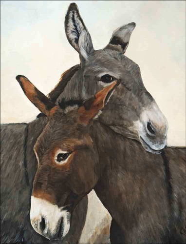 Donkey Accent & Decor Tile Kathy Winkler Animal Art RW-KW011AT | eBay
