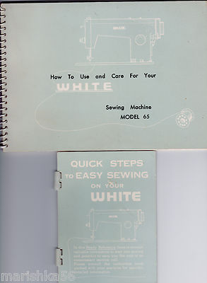 WHITE 65 SEWING MACHINE INSTRUCTION / OPERATING MANUALS * on CD | eBay