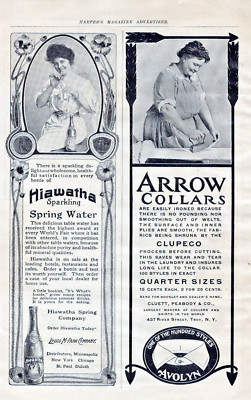 1906 Victorian Print Ads Advertising Hiawatha / Arrow Collars Ladies ...