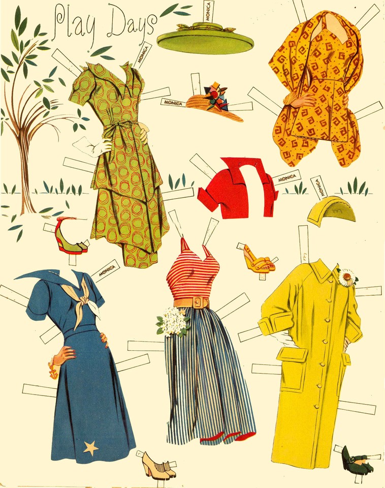 VINTGE 1951 MGM STARLETS PAPER DOLL ~LASER REPRODUCTIN ORG SZ UNCUT NO1 ...