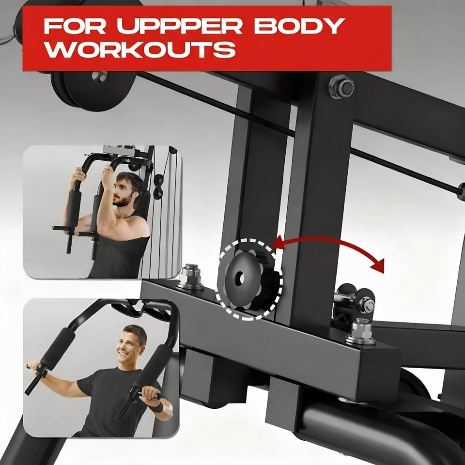 Multifunctional Home Gym Machine with 100LB Weight Stack for Full Body ...
