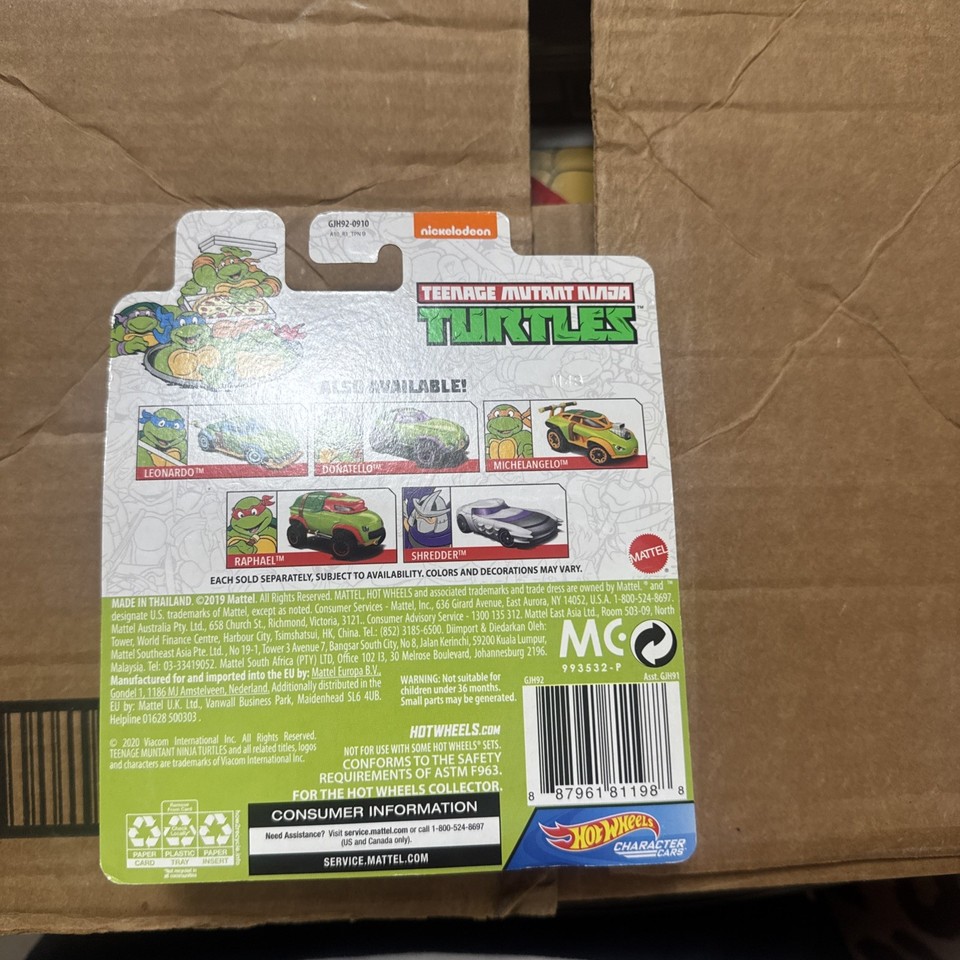 Hot Wheel Character Cars Teenage Mutant Ninja Turtles Shredder TMNT ...