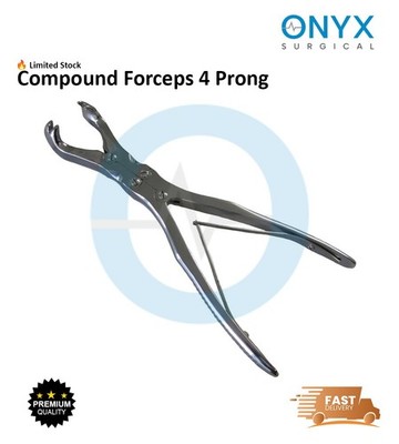 12" Equine Dental Four Prong Compound Cap Forceps Stainless Steel | eBay
