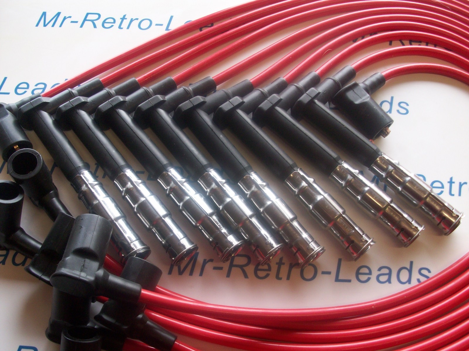 RED 8MM PERFORMANCE IGNITION LEADS FITS THE MERCEDES 500 420 400 E G S ...