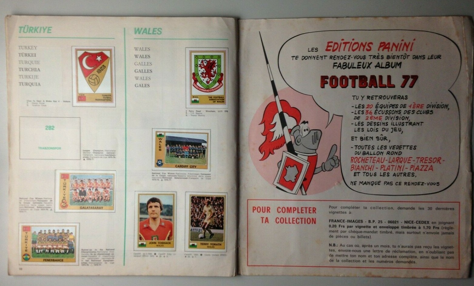 ALBUM PANINI EURO FOOTBALL 1976 - 77 | eBay