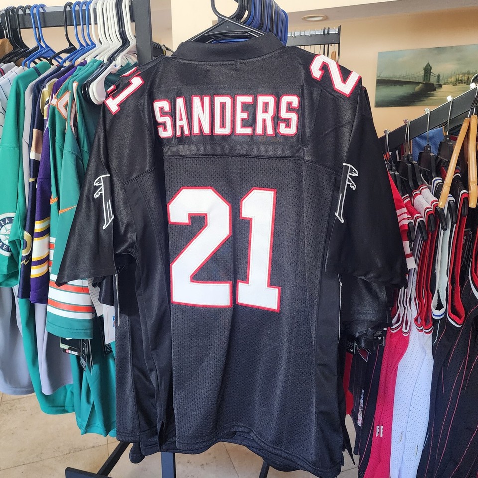 DEION SANDERS ATLANTA FALCONS THROWBACK JERSEY - ORIGINAL TYPE SEWN ...