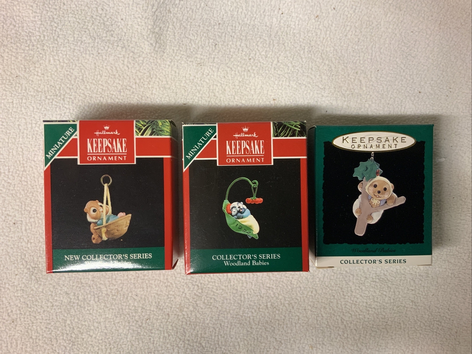 HALLMARK MINIATURES Complete Set Of 3 'WOODLAND BABIES" NIB UNOPENED | eBay