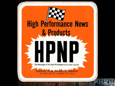 HPNP High Performance News - Orig. Vintage 1960’s 70's Racing Decal ...