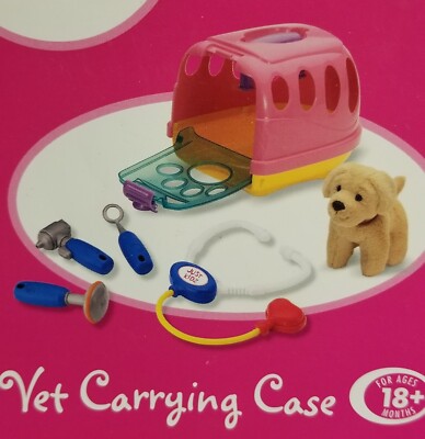 Just Kidz Vet Visit Carry Case 6 Pieces for 18 Months + Age New in Case ...