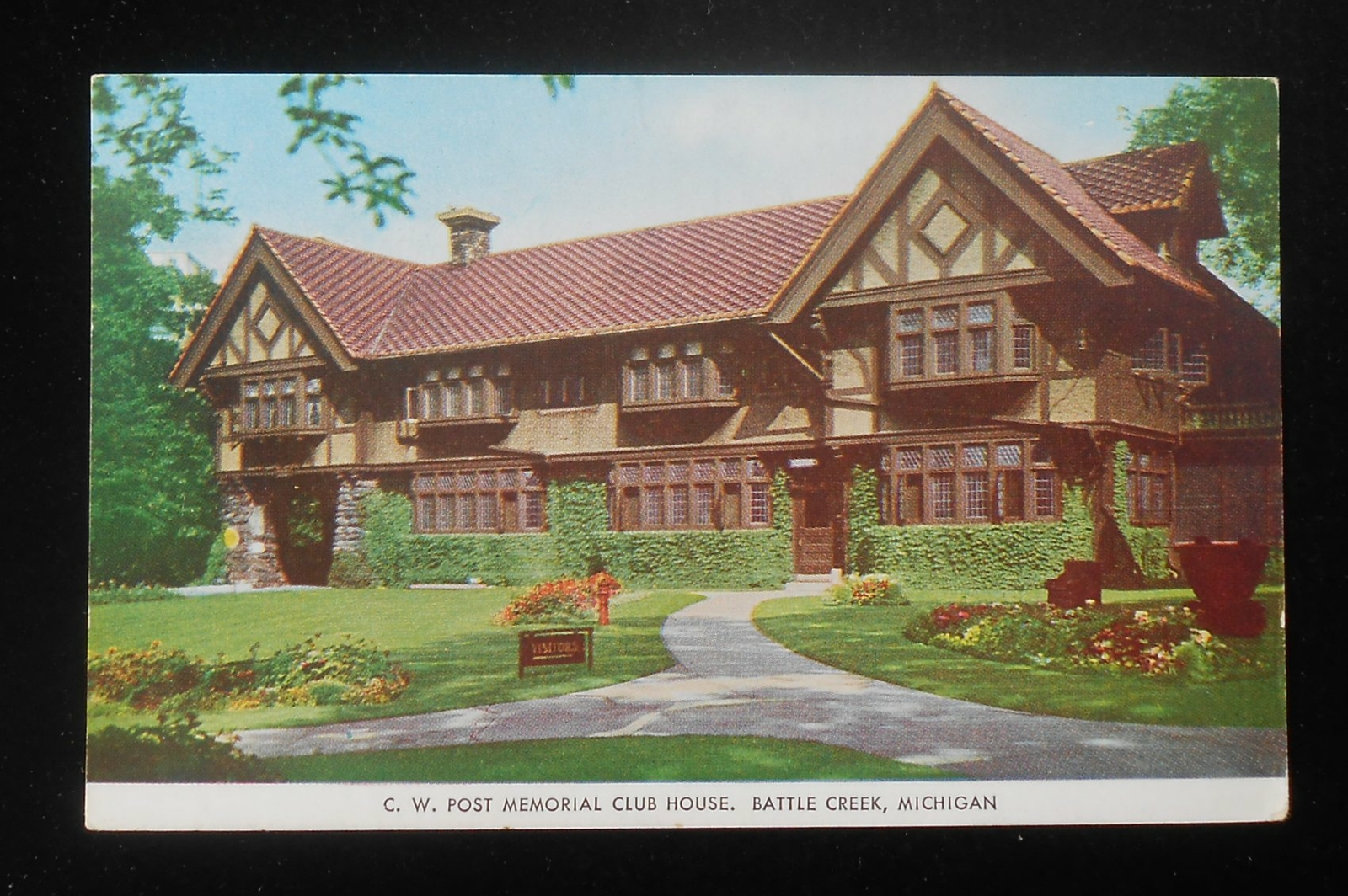 1950s C. W. Post Memorial Club House Post Cereal Battle Creek MI ...