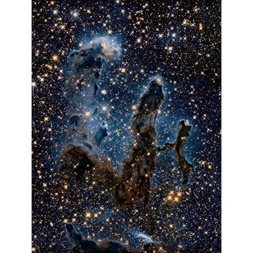 Hubble Space Telescope Pillars Creation Blue Haze Eagle Nebula Art ...