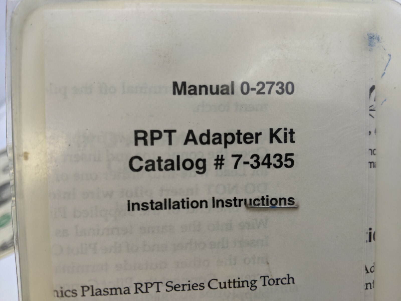 Thermal Dynamics 7-3435 RPT Series Adapter Kit Welding Equipment ...