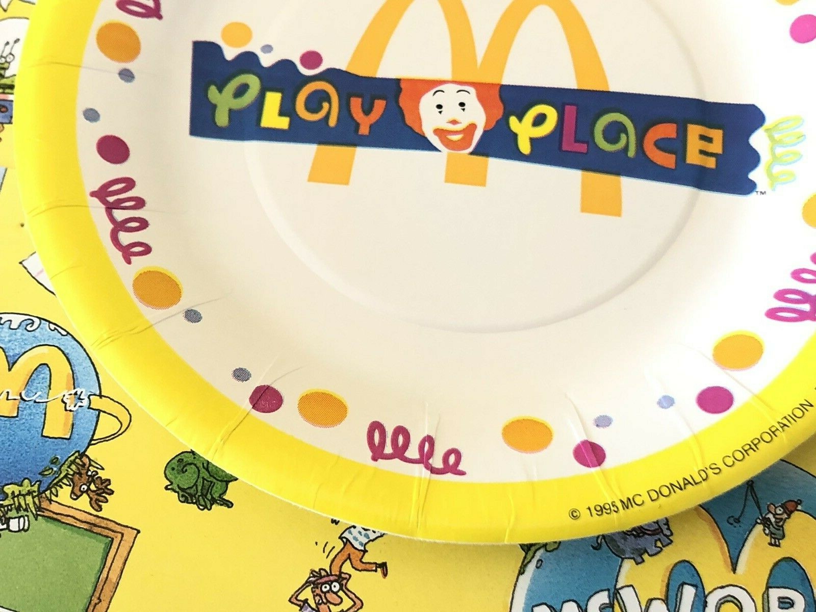 McDonald's Birthday Party Paper Plates Ronald McDonald Play Place ...