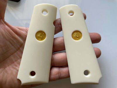 New Beige Resin Decorate Grip For Colt 1911 Full Size Kimber Clones #No ...